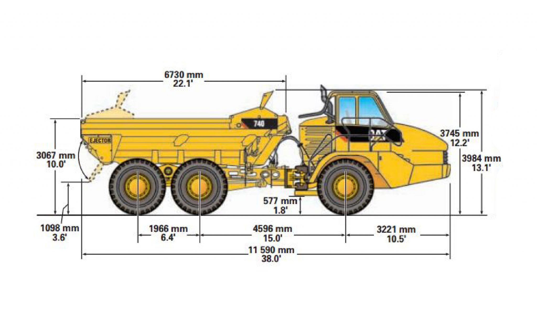740B Ejector Articulated Truck - Ezyquip Hire