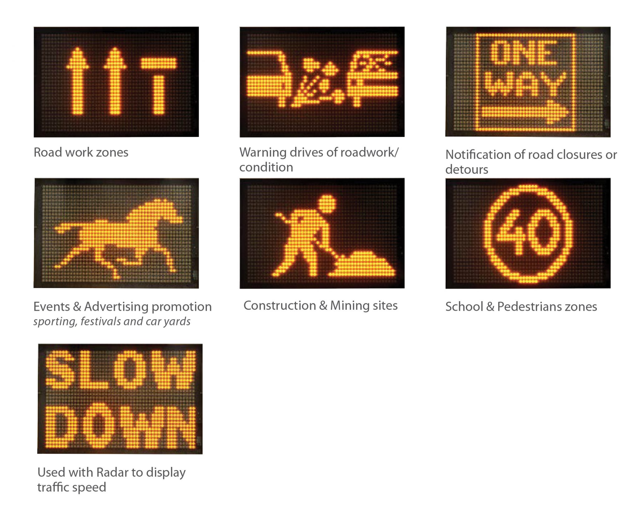 Amber VMS Boards - Ezyquip Hire