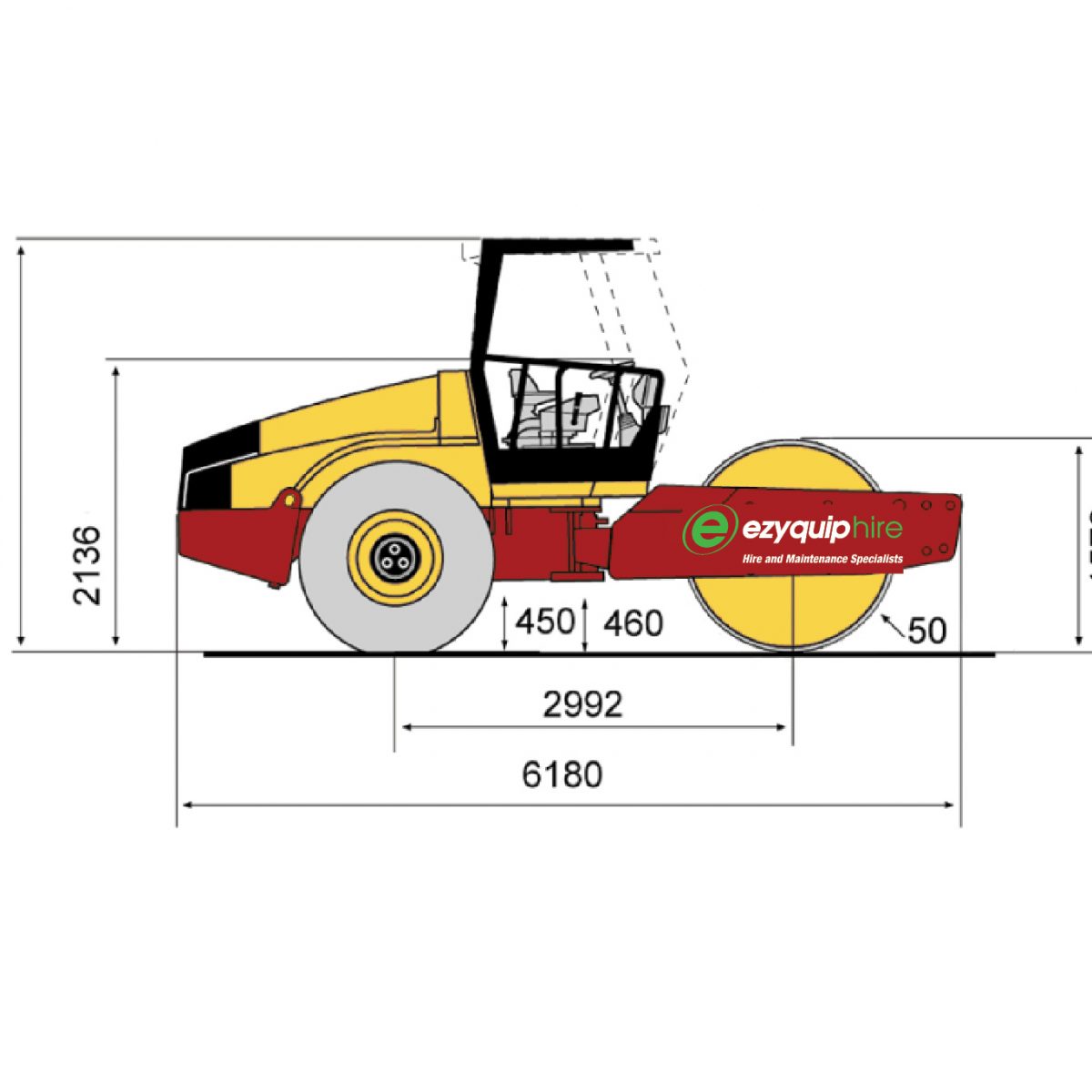 CA152PD Vibratory Roller - Ezyquip Hire